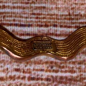 kate spade | Jewelry | Kate Spade Gold Ric Rac Enamel Ribbon Bangle ...